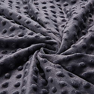 Removable Duvet Cover for Weighted Blanket - Grey - Super Soft Minky Dot Duvet Cover (60"x80")