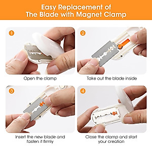 AIEVE Bread Lame Scoring Tool,Retractable & Magnetic Sourdough Scoring Tool with 5 Pcs Blades Scoring Knife for Homemade Bread Baking