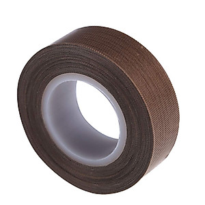 MISSYOUNG PTFE Coated Fabric Teflon Tape High Heat Teflon Adhesive Tape High Temperature Teflon Tape for Vacuum, Hand and Impulse Sealers Machine Sealing Tape 0.13mm Thickness (1/2 Inch x 33 Feet)