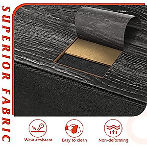 WLIVE Fabric Dresser for Bedroom, Tall Dresser with 8 Drawers, Storage Tower with Fabric Bins, Double Dresser, Chest of Drawers for Closet, Living Room, Dormitory, Charcoal Black Wood Grain Print