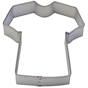 COOKIECUTTER.COM Tee Shirt Cookie Cutter 3.5 Inch –Tin Plated Steel Cookie Cutters - Tee Shirt Cookie Mold