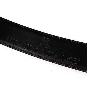 Stacy Adams 6-203 Smooth Grain Leather with Croco Embossed Center Detail Mens Adjustable Belt, Polished Nickel Buckle (Cognac)