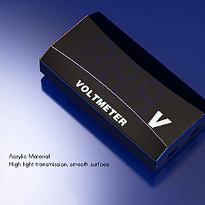 GoolRC Motorcycle DC 10-150V Digital Voltmeter LED Display Waterproof Voltage Tester Battery Moniter Gauge with Bracket