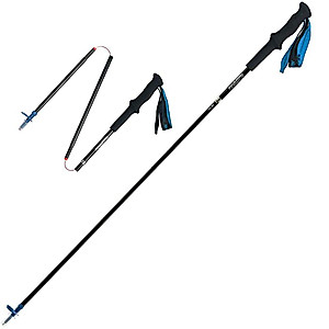 N/H 2pc-Carbon Fiber Collapsible Trekking Pole -Ultralight Hiking or Walking Stick - Strong Lightweight Quick Lock Stick for Men Womem