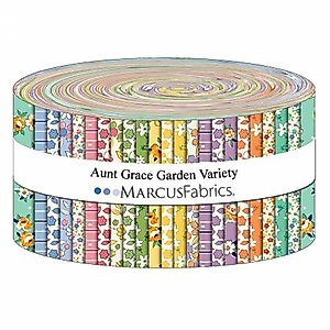 Generic Aunt Grace Garden Variety 2 1/2"" Strips ST107-0006 by Paula Barnes from Marcus by The roll