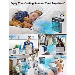 GGDQOPD Portable Air Conditioners Mini Air Cooler Evaporative Conditioner Fan (FZ-03), P-G-FZ03