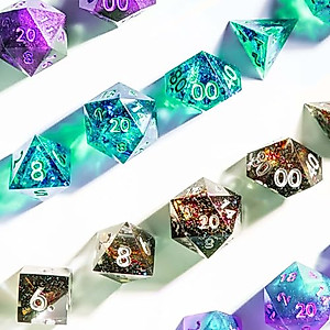 BABORUI Dice Molds for Resin, 7 Shapes DND Dice Resin Mold Silicone, Integrated Polyhedral Dice Silicone Molds for Making DND Dice Set Table Board Game