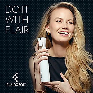 FLAIROSOL - The Original, Plant Mister Spray Bottle for Indoor and Gardens, Continuous Mist with 1,001 Uses. Trusted by Professionals. Patented Technology. 10 oz, White Bottle, Green Print