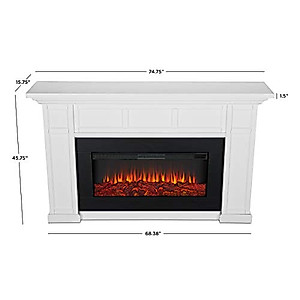 Real Flame White Alcott Landscape Electric Fireplace