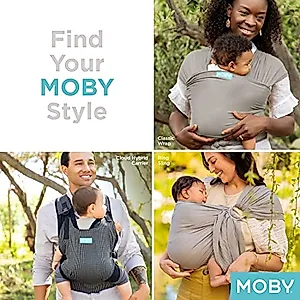Moby Wrap Baby Carrier | Element for Newborns & Infants #1 Gift Keeps Safe Secure Adjustable All Body Types Perfect Mom Dad Taupe