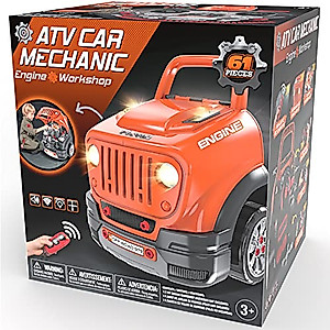 The Bubble Factory ATV Car Mechanic Engine Workshop Remote Control Car with Lights and Realistic Sound Effects - 3 Years+
