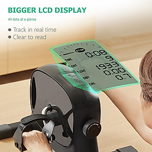 Cyclace Under Desk Bike Pedal Exerciser for Arm/Leg Exercise - Portable Mini Exercise Bike Desk Cycle, Leg Exerciser for Home/Office Workout