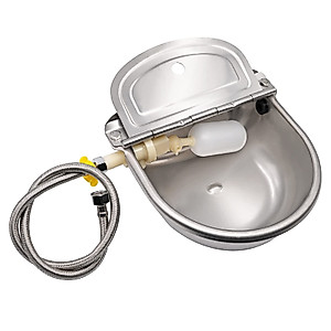 LIUCOGXI Automatic Livestock Waterer Dog Water Bowl Cattle Water Bowl Dog Feeder and Waterer Automatic Cow Drinking Water Bowl Dispenser Stainless Steel Water Trough for Cattle Dog Horse Donkey