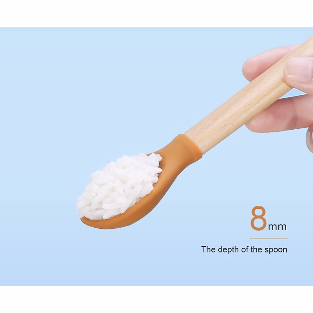 Silicone Baby Spoons- Silicone Tips for Toddlers and Baby- Self-Feeding Utensils (Pack of 4)