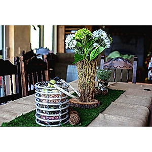 Byher Dried Moss Table Runner for Party Garden Decoration, Dark Green 30cm X 180cm ( 12" x 71" )