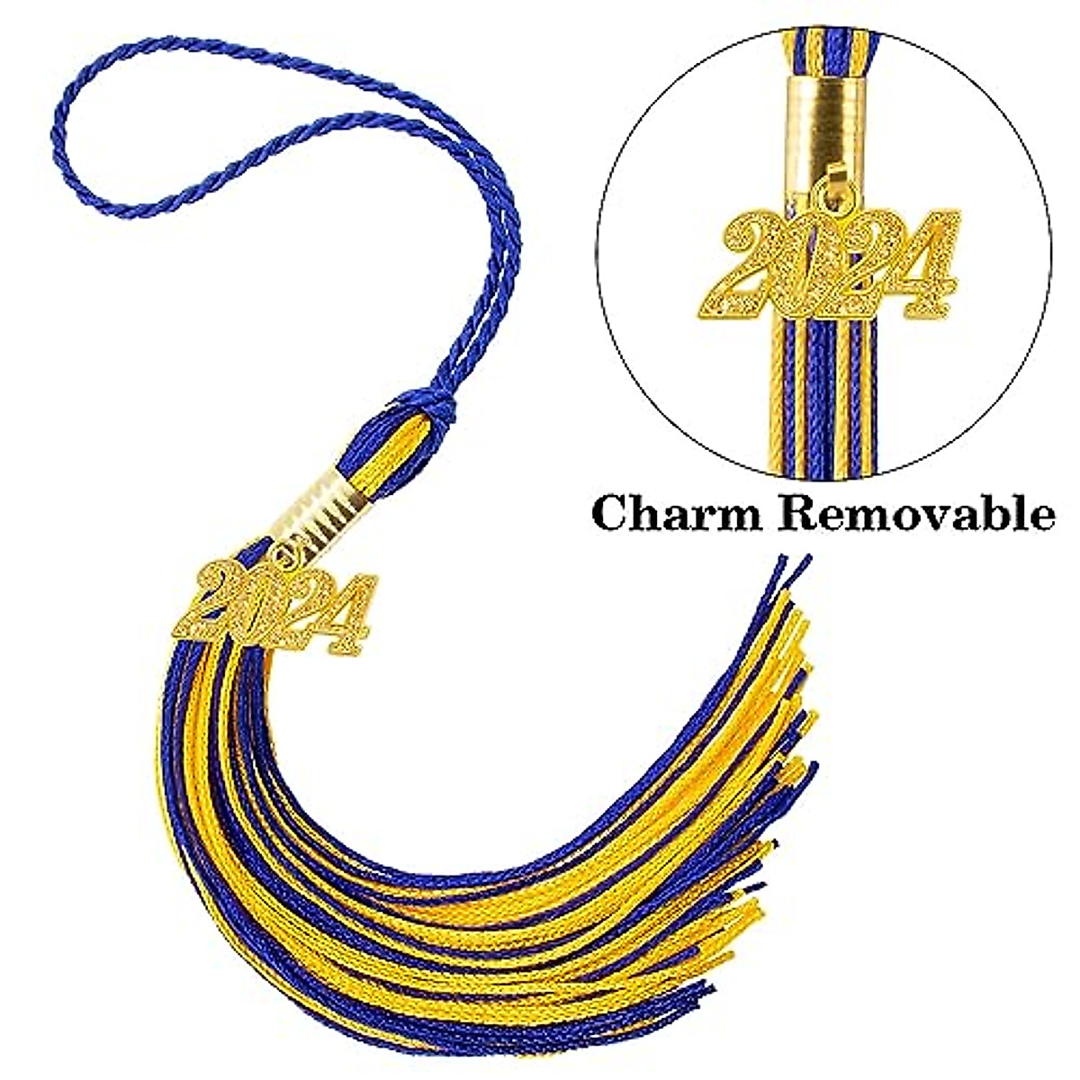 2024 Graduation Decorations, Graduation Tassels Charm 2024 Year Charm Gold, Graduation Cap Tassel Charm 2024 Graduation Hat Decoration Gold 2024 Year Charm for Graduation Tassels