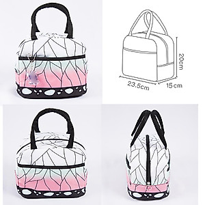 Maxer Japanese Anime Lunch Bag for Women Lunch Holder Insulated Lunch Cooler Bag for Kids