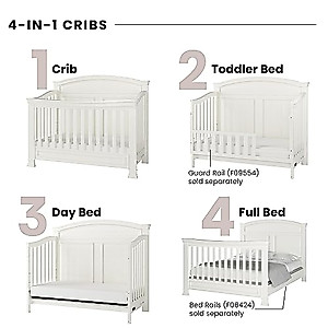Child Craft Legacy Westgate 4-in-1 Convertible Crib, Vintage Linen Finish