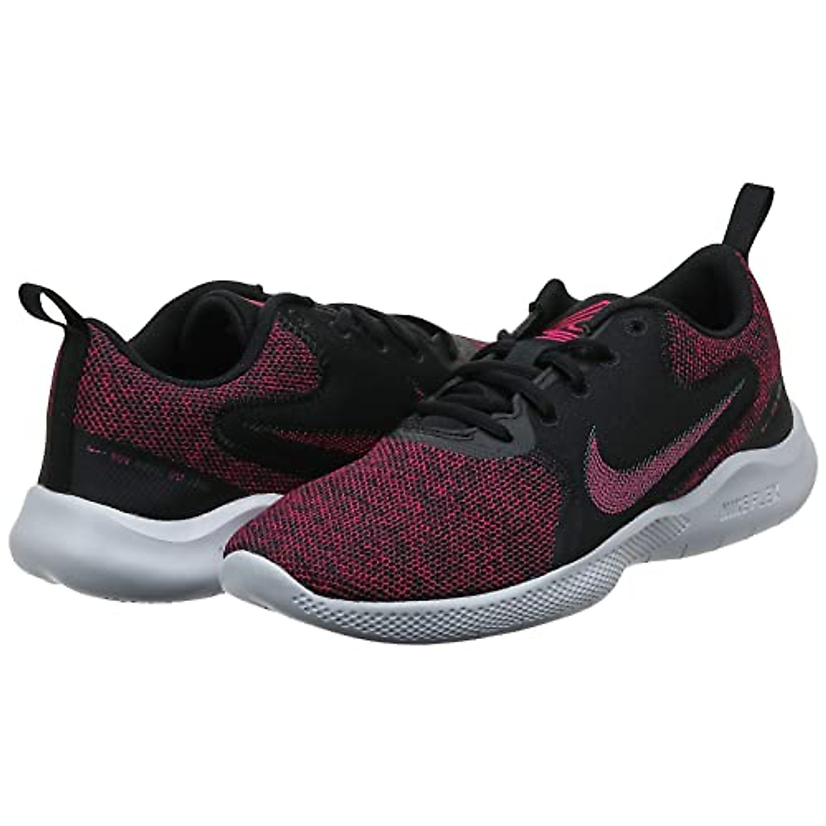 NIKE Women's WMNS Flex Experience RN 10 Running Shoe, Black Fireberry Dk Smoke Grey Iron Grey, 6.5