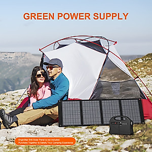 Enginstar Portable Power Station 120Wh, 100W Solar Generator with 110V AC Outlet, 40W Solar Panel, Foldable Solar Panel for Portable Power Station