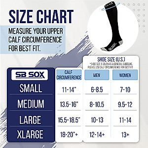 SB SOX Compression Socks (20-30mmHg) for Men & Women – Best Compression Socks for All Day Wear, Better Blood Flow, Swelling! (Large, Purple/White)