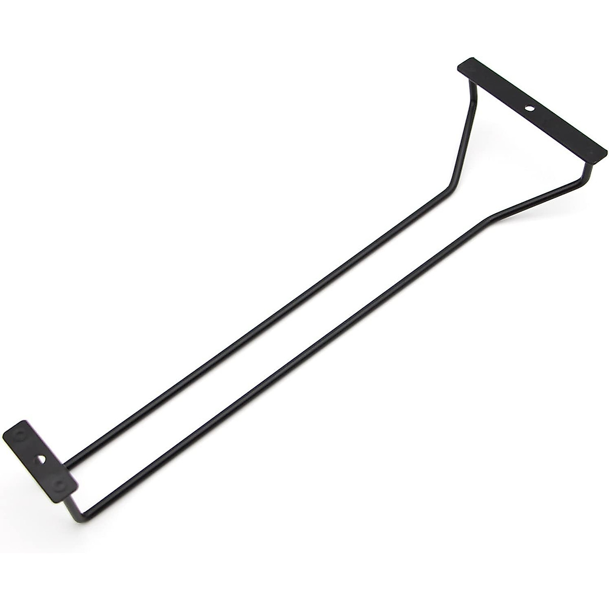 RedDreamer 14-Inch Black Wine Glass Rack, Under Cabinet Wine Glass Holder Stainless Steel Stemware Rack - Hanging Stemware Holder for Cabinet Kitchen Bar, Set of 2