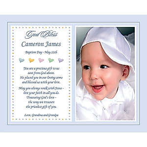 Poetry Gifts New Baby Boy Grandson, Baptism or Birthday Personalized Keepsake 8x10 Custom Print
