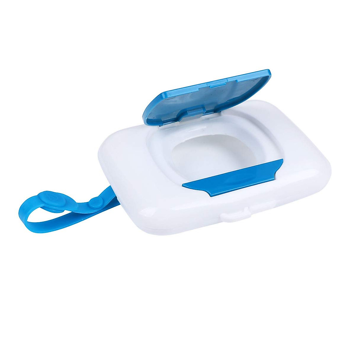 Box Portable Refillable Baby Wipes Dispenser Holder Wipes Carrying Case for Travel Home Office (Blue)