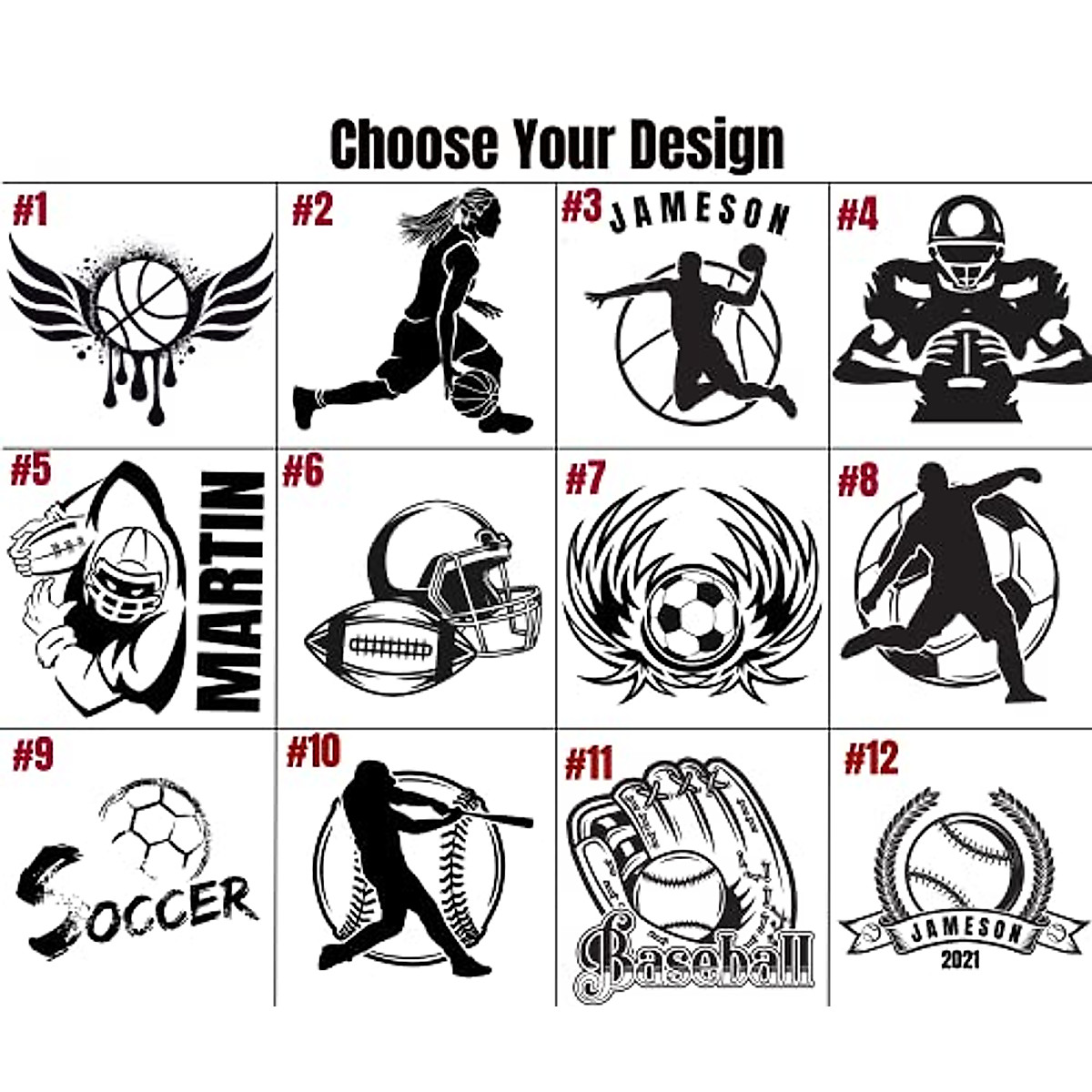 Polar Camel Customized Socce Tumbler 30 oz with Straw, Personalized Insulated Coffee Tumbler Engraved in USA - Soccer Coach Gift, Football Dad Gift (Black w/out ring)