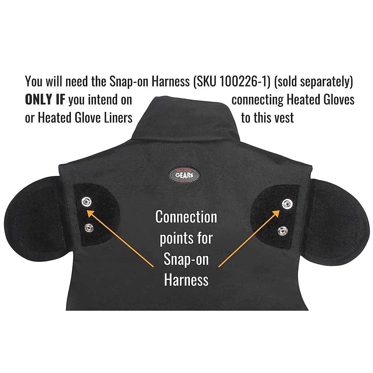 GEARS Gen-X3 Heated Vest Liner + Single Switch Cord COMBO | For Outdoor Powersports, Motorcycle, Snowmobile, and ATV (36)