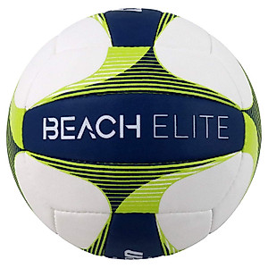 Baden | Perfection Beach Elite | Weather Resistant Cover + Raised Seem for Maximum Play | Official College Beach Volleyball | All Ages | Official Size 5 | Navy/Green/White | Official AVCA Beach Ball