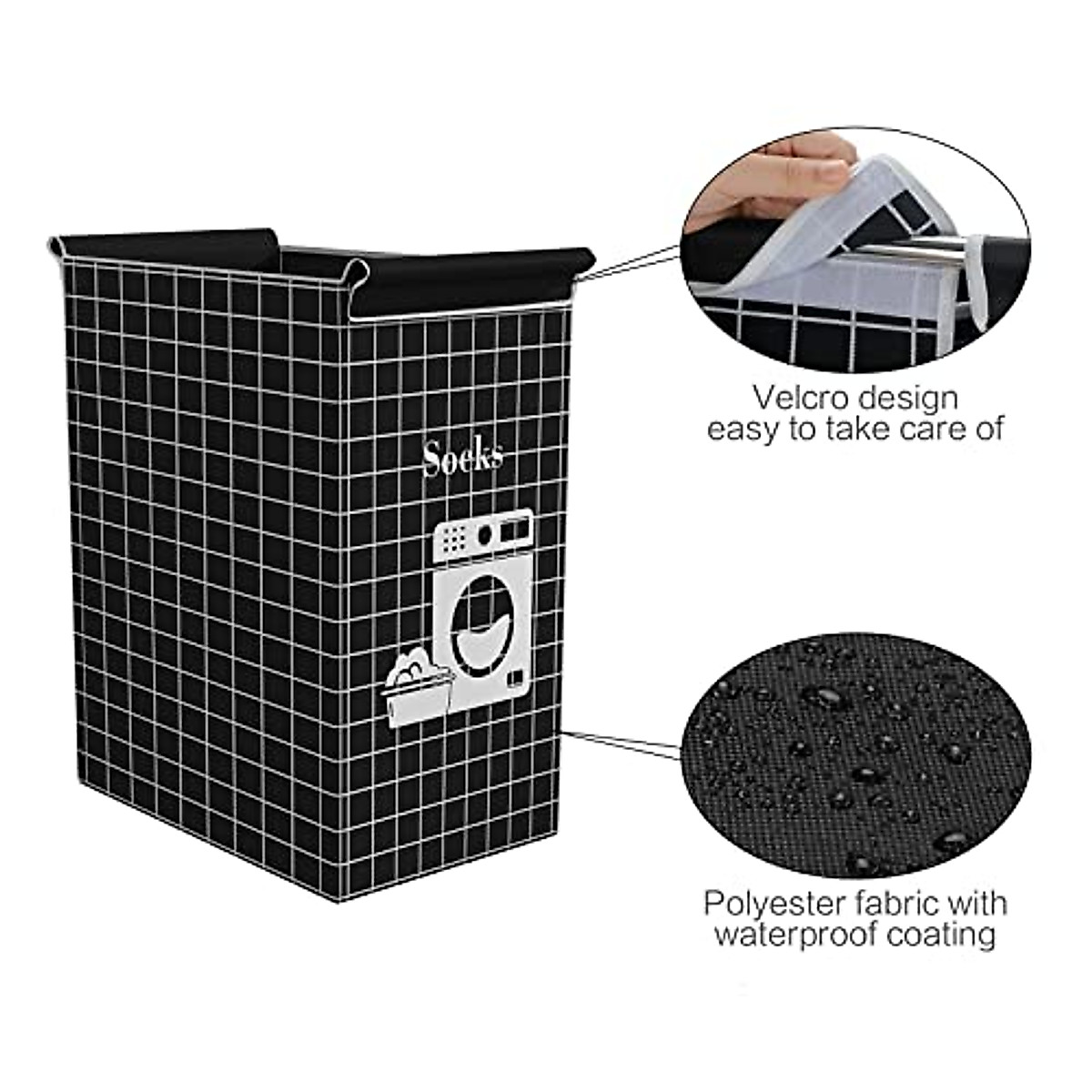 TENNTOU 2-Tier Laundry Sorter Cart with Wheel, 4 Sections Hamper, Vertical Basket Organizer, Sturdy Frame with 4-Bags for Bathroom, Living Room