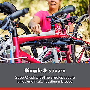 Yakima FullBack 3 Premium Trunk Bike Rack, Holds 3 Bikes, Tool-Free Installation, SuperCush ZipStrips, Foldable Arms, SKS Locks, Bottle Opener