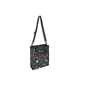LeSportsac Keepsake Memory Small North/South Tote Crossbody + Top Handle Handbag, Style 3538/Color E465, Whimsical Hearts, Handbags, Flowers & Jewels, Celebrate 1974 Iconic Debut