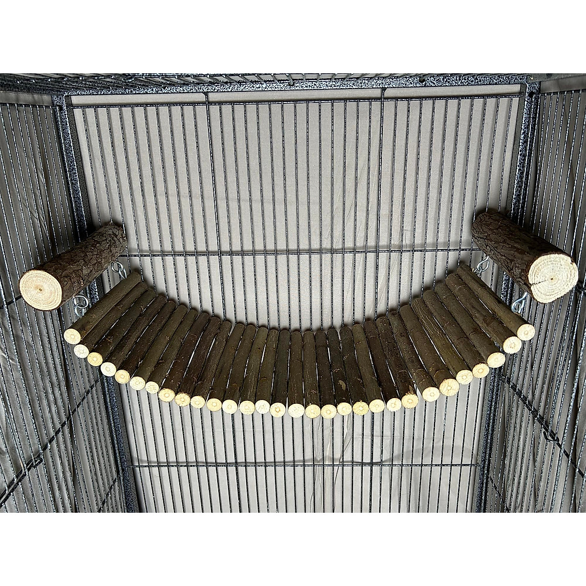 Chinchilla Wooden Ladder Bridge Platform Toy, Chinchilla Suspension Bridge, Small Animal Climbing Toys for Chinchilla Hamsters Sugar Glider Squirrel Gerbils Rat and Other Small Animals