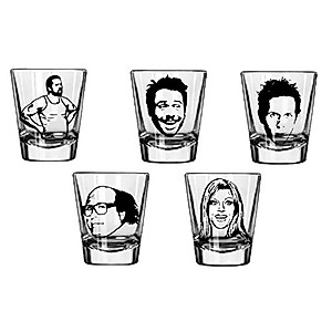 5 Set of Always Sunny in Philadelphia Shot Glasses