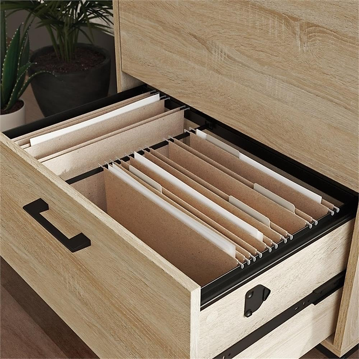 Sauder North Avenue Charter Oak 2-Drawer Lateral File Cabinet, Charter Oak Finish