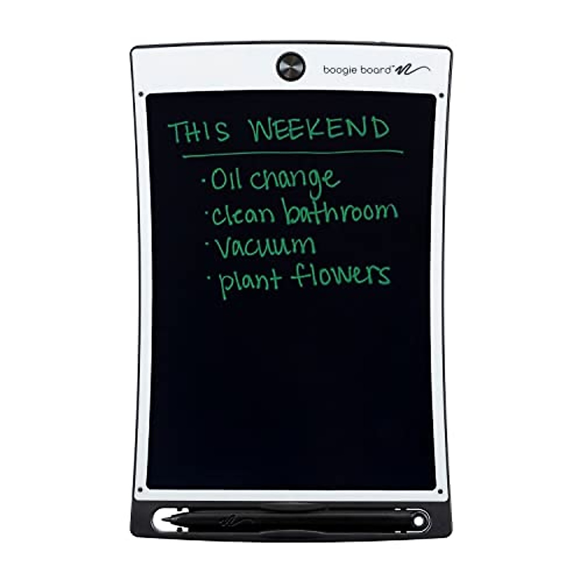 Boogie Board Jot Reusable Writing Tablet for Adults, 8.5" Digital Notebook with Instant Erase, Digital Notepad with Magnets, Note Taking Tablet for Work or School, White