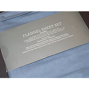 Threshold Flannel Sheet Set Solid Blue Ionic Sky Twin 100% Cotton