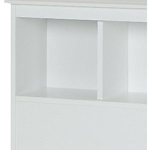 South Shore Crystal Bookcase Headboard, Twin, Pure White