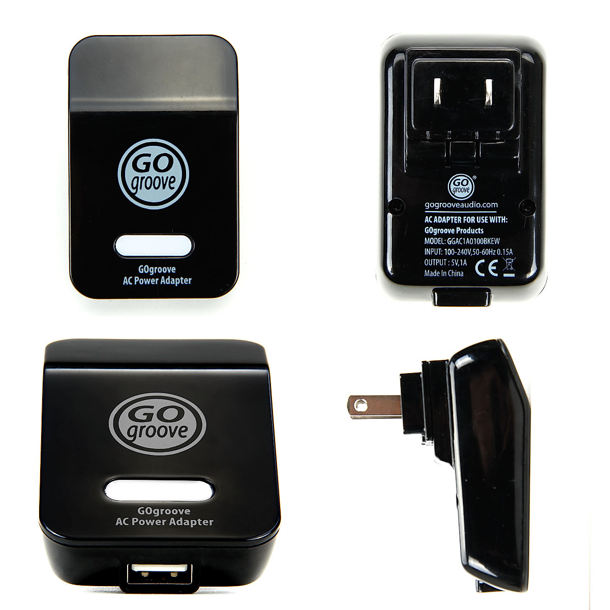 GOgroove Universal Fitness Tracker USB Power Adapter Wall Plug - Compatible with Fitbit Charge, Inspire, Versa, Ionic, Alta HR, Fossil, Samsung, Lintelek, LETSCOM and More Fitness Trackers
