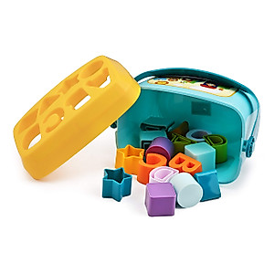 Playkidz Shape Sorter Baby and Toddler Toy, ABC and Shape Pieces, Sorting Shape Game, Developmental Toy for Children 18 Months+