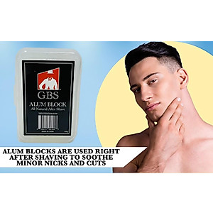 G.B.S Alum Block Bar Travel Cases, Pack of 3 (100 Grams Per Bar) Potassium Shaving Alum After Shave Soothing Razor Burn Relief