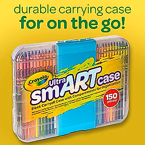 Crayola Ultra Smart Case, 150 Pieces, Art Set for Kids, Gift, (Model: 04-6810)