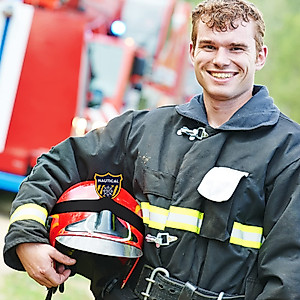 Shappy 3 Pieces Firefighter Helmet Band Rubber Fire Helmet Band with Hole Fire Helmet Accessories Heavy Duty Firefighter Hat Adult Strap Holds in Place Strong Elasticity to Fixed Flashlight