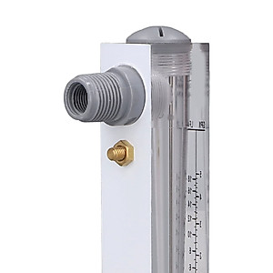 0.5-5GPM Panel Type Water Meter Adjustable Liquid Flowmeter ZG1/2in Male Thread ZG1/4in Female Thread Water Meter