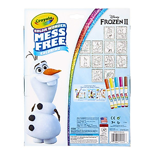 Crayola Frozen 2 Glitter Effects Color Wonder Set, Mess Free Coloring, Gift for Kids, 3, 4, 5, 6