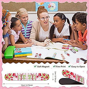 32 Pcs Teacher Magnetic Bookmarks Teacher Appreciation Bookmark Page Clips Graduation Christmas Gifts Bookmark for Teachers Office Supplies(Cute)