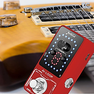 AITONE Looper Pedal Guitar Tuner 9 Loops 40 Minutes Recording Time for Electric Guitar Bass Effect with USB Output (AI-LOOP)