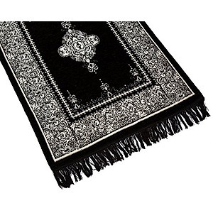 Sajda Rugs Prayer Rug - Turkish, Black, Size Length: 48 Inches | Width: 30